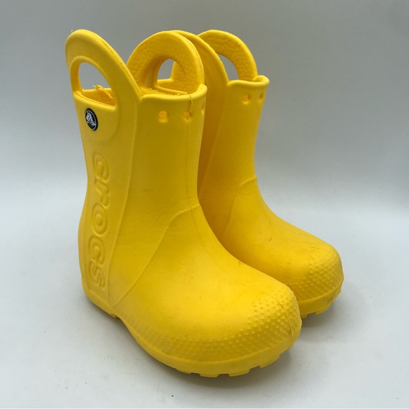 CROCS | Shoes | Crocs Kids Handle It Rain Boot Yellow Waterproof Slip ...